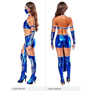Secret Wishes womens Mortal Kombat Kitana Party Supplies, Blue, Small US