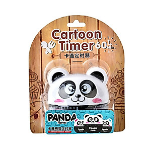 Mini Size Cartoon Panda Machinery Timer 60 Minutes Mechanical Kitchen Cooking Timers Clock Loud Alarm Counters Manual Timer Kitchen Utensil (Black)