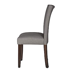 HomePop Parsons Classic Upholstered Accent Dining Chair, Single Pack, Grey