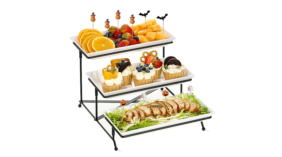 Mfacoy 3-Tier Serving Tray Set for Parties & Events