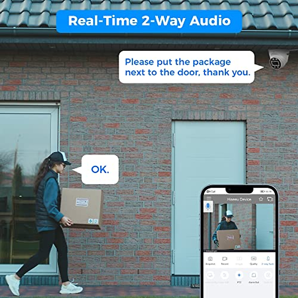 [121°Wide Angle+16Channel] Hiseeu 8MP/4K PoE Security Camera System,w/8Pcs 5MP IP PoE Security Camera Outdoor&Indoor,2 Way Audio,Waterproof,Alarm Light,Playback,3TB HDD,24/7 Home Surveillance NVR Kit