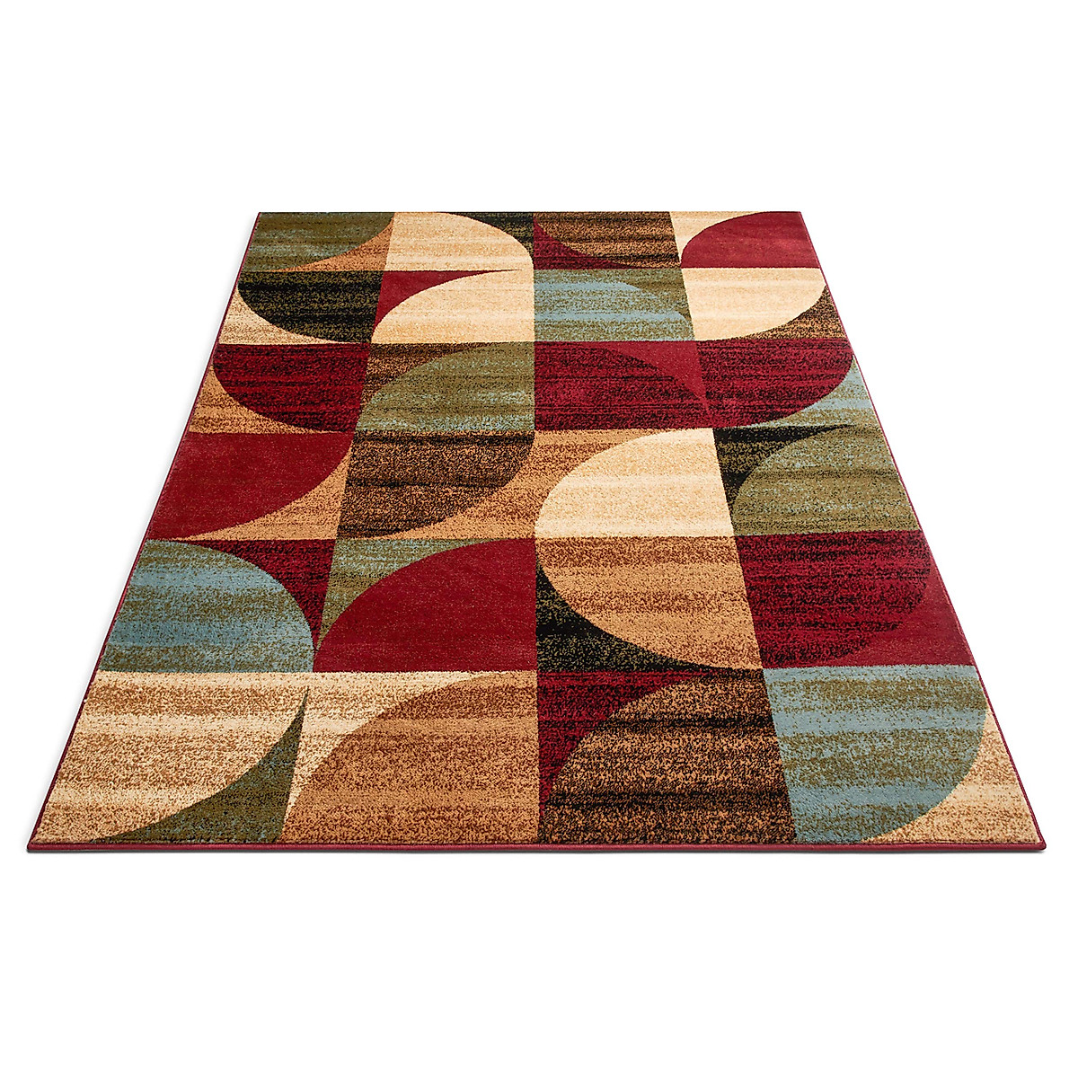 Well Woven Barclay Collection Bowery Art Deco Ivory 4x5 Area Rug - for Entryways, Small Bedrooms, Living Rooms