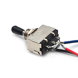 SAPHUE Guitar Wiring Harness Prewired 2V2T 3 Way Toggle Switch Jack 500k Pots for Gibson Replacement Guitar