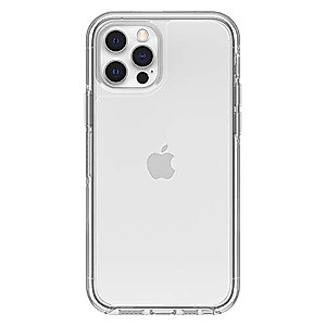 OtterBox iPhone 12 & iPhone 12 Pro Symmetry Series Case - CLEAR, ultra-sleek, wireless charging compatible, raised edges protect camera & screen