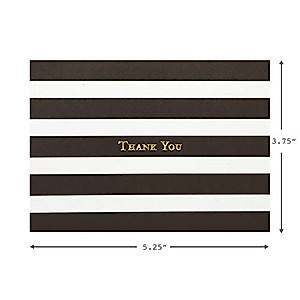 Hallmark Thank You Cards, Striped (40 Blank Thank You Notes with Envelopes for Weddings, Business, Birthdays, Showers, All Occasion), 5STZ5023