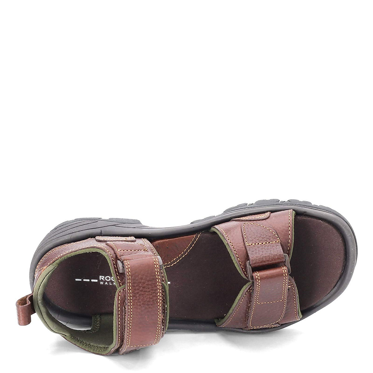 Rockport Men's Rocklake Flat Sandal, Brown/Brown, 9.5 W US