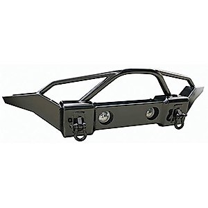 Rampage Front Recovery Bumper with Stinger | Steel, Textured Black | 88510 | Fits 2007 - 2018 Jeep Wrangler JK