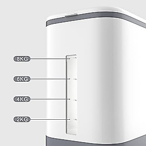 25Lbs Rice Dispenser, Large Grain Container Storage with Lid Measuring Cylinder Moisture Proof Household Cereal Dispenser Bucket for Kitchen Soybean Corn