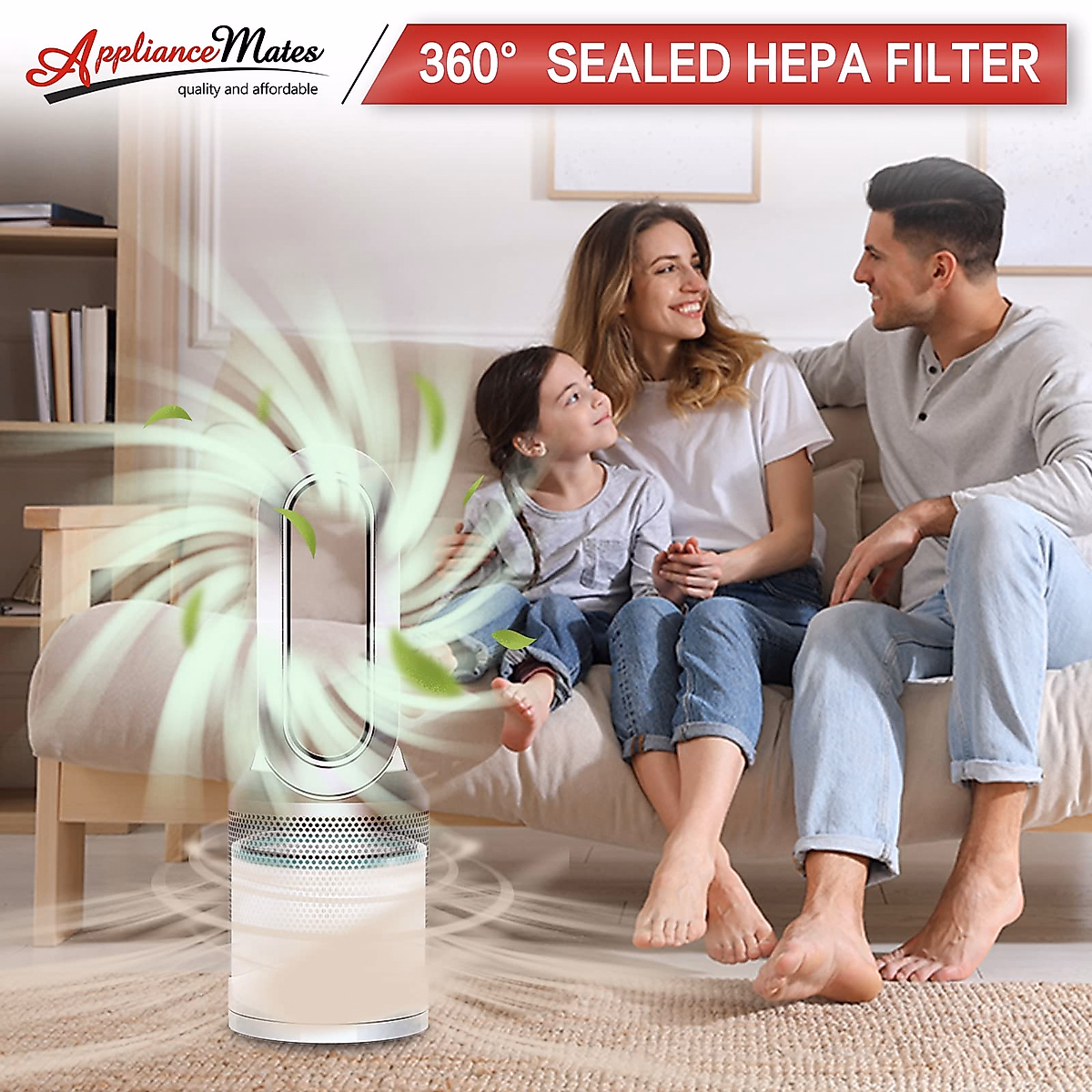 APPLIANCEMATES HP01 HEPA Filter Replacement for Dyson Pure Hot + Cool Link HP01, HP02, DP01, DP02 Desk Purifiers, Replaces Part 968125-03