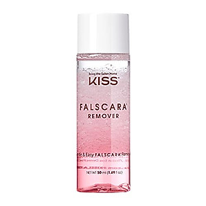 KISS Falscara DIY Eyelash Extension Remover with Natural Rosewater – Gentle Soothing Nourishing Eye Cleanser for Removal of Artificial False Synthetic Eyelashes, Lash Wisps, and Bond & Seal Adhesive