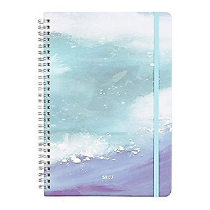 SIIXU Spiral Journals for Women, Hardcover Notebook, Colorful Blank, Large, 128 Pages, B5, 6.8”x9.8, Summer