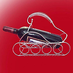 Creative Simplicity Creative Simplicity Wine Rack Household Items Made of Stainless Steel Kitchen Shelf Creative Simplicity Wine Rack Without Decoration for Home, PIBM