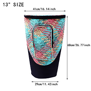 Miwayer Djembe Bag African Drum Case Deluxe Padded Sturdy Shoulders Straps Thicken Waterproof Shockproof Dustproof Only Suitable 8/10/12/13/14'' African Drum (13in, Pink)