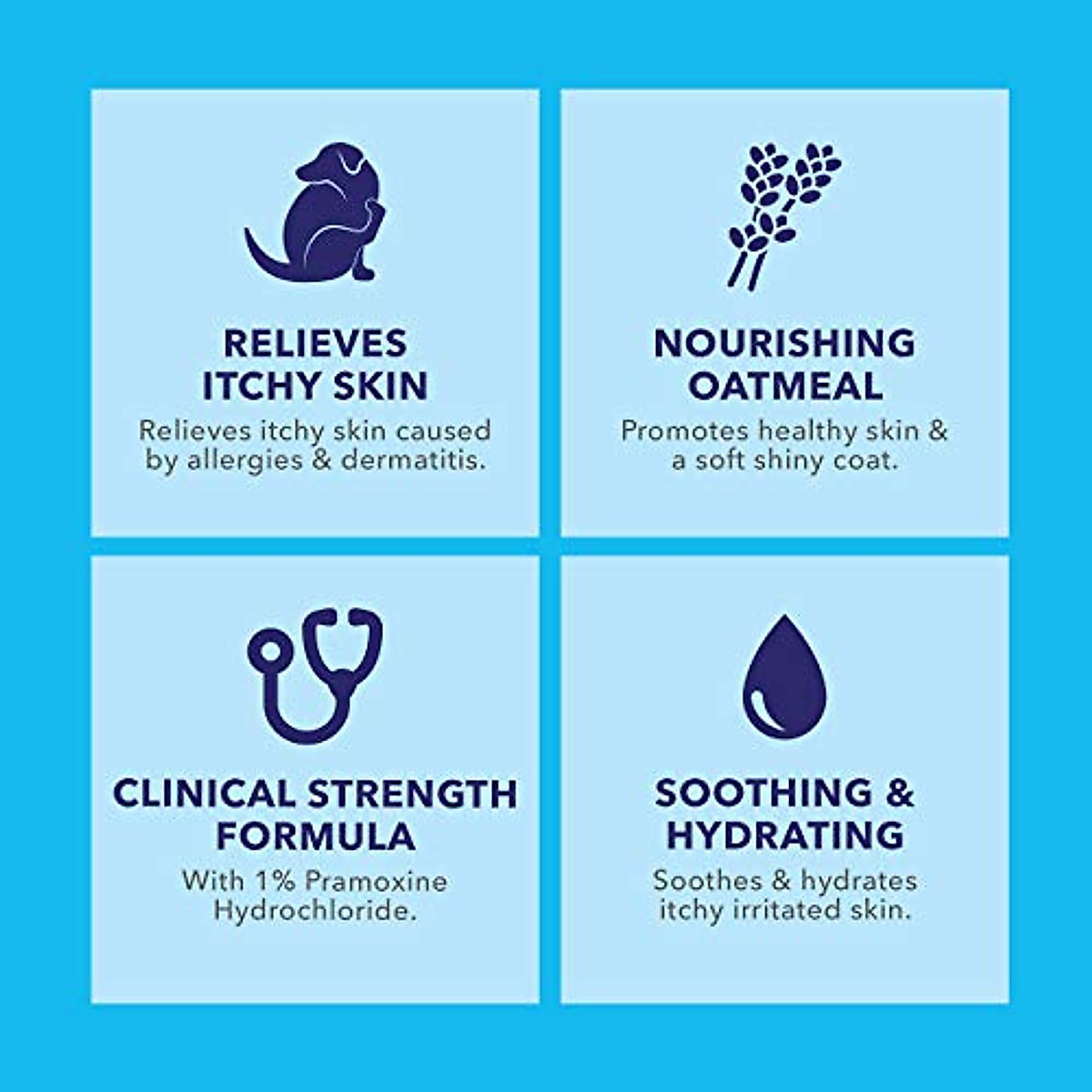 Vetnique Labs Dermabliss Dog Allergy and Itch Relief, Skin and Coat Health Supplements and Grooming Supplies with Omega 3-6-9, Biotin - Ditch The Itch (Itch Relief, 16oz Shampoo)