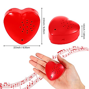 Civaner 2 Pack Voice Recorder for Stuffed Animal 20 Second Red Heart Voice Recorder Christmas Sound Recording Device Recordable for Plush Bears Toy