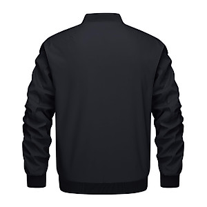 KEFITEVD Bomber Jacket Men Quilted Jackets Winter Active Coat Fleece Military Outerwear Varsity Bomber Jacket for Men