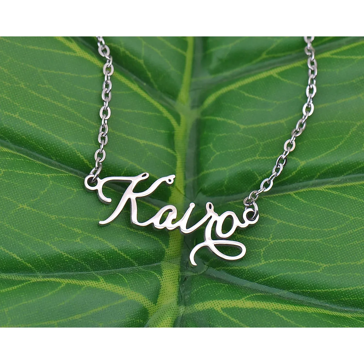 A Missing Dog Cobi Name Necklace Custom Personalized Name Plate Jewelry for Birthday