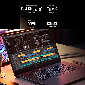 ASUS ROG Zephyrus G15 Slim Flagship Gaming Laptop, 15.6" 165Hz QHD (2560x1440) 100% DCI-P3 Pantone, AMD Ryzen 9 5900HS 8 Cores, GeForce RTX 3060, RGB Backlit KB, Wi-Fi 6 (24GB RAM | 1TB PCIe SSD)