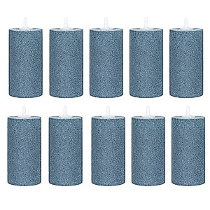 Simple Deluxe 4 x 2 Inch Large Air Stone for Aquarium, Fish Tank and Hydroponics Air Pump, 10 Pack,Blue