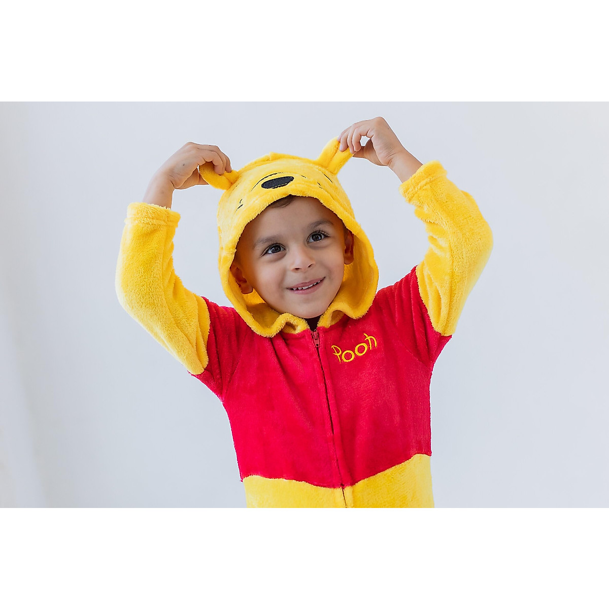 Disney Winnie the Pooh Little Boys Fleece Zip Up Coverall 6