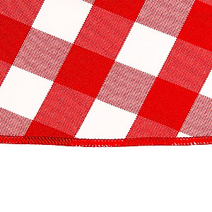 LinenTablecloth 15-Inch Polyester Napkins (1-Dozen) Red & White Checker