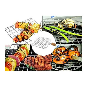 Stainless Steel Square Roasting Net Papad Grill Roti Jali Chapathi Grill - 1 Pc