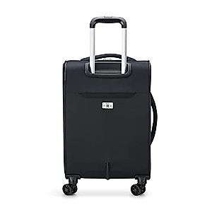 DELSEY Paris Sky Max 2.0 Softside Expandable Luggage with Spinner Wheels, Black, Carry-on 21 Inch