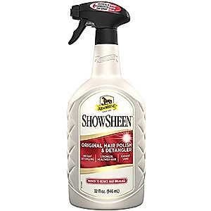 Absorbine, Showsheen Showering Shine Original Hair Polish & Detangler Spray, 32 fl oz, White
