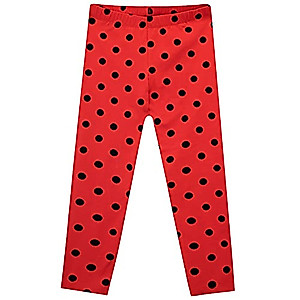 Miraculous Girls' Ladybug Top and Leggings Set 2 Piece Superhero Outfit for Kids Grey Size 12