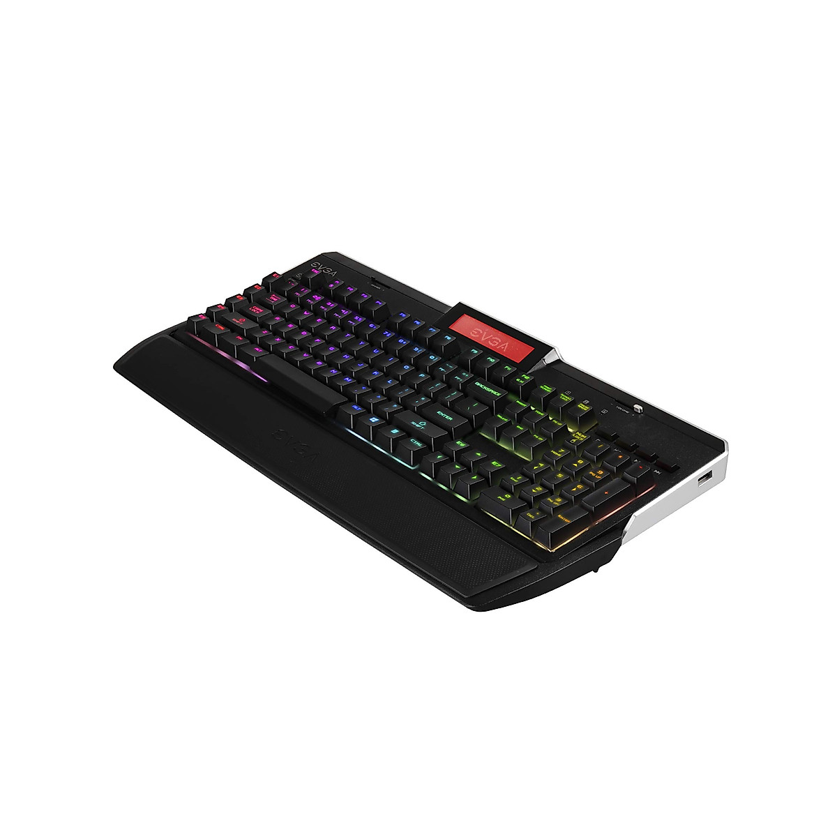 EVGA Z10 RGB Gaming Keyboard, RGB Backlit LED, Mechanical Brown Switches, Onboard LCD Display, Macro Gaming Keys