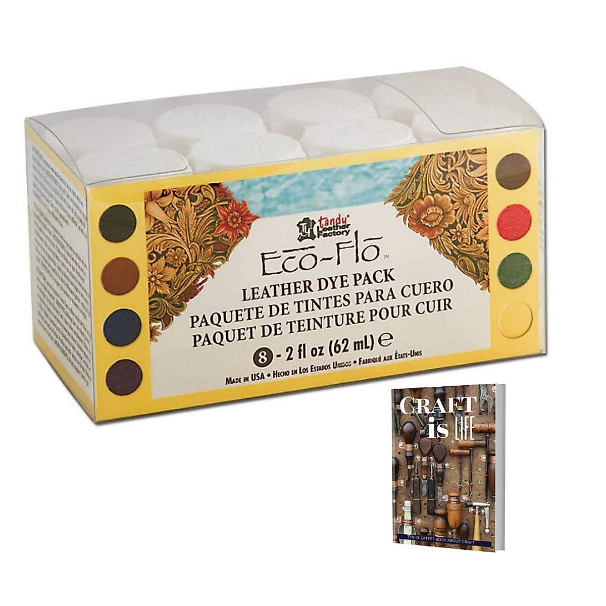 Tandy Leather Eco-Flo Leather Dye Pack 2650-05 Plus E-Book