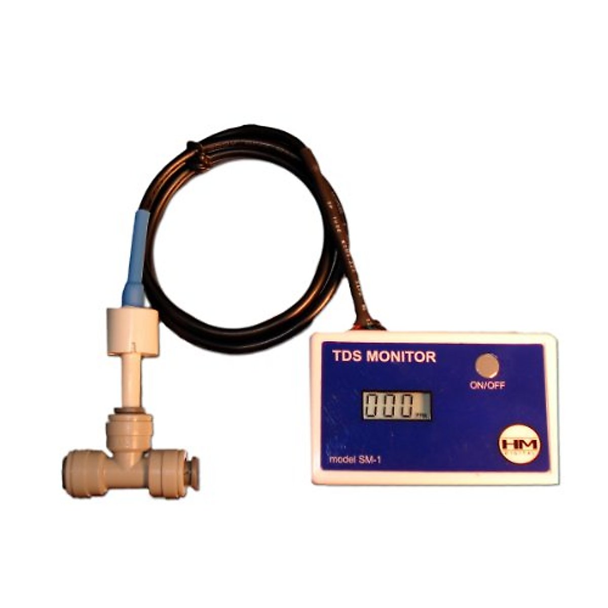 HM Digital SM-1 In-Line Single TDS Monitor, 0-9990 ppm Range, +/- 2% Readout Accuracy