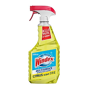 Windex Multi-Surface Cleaner and Disinfectant Spray Bottle, Scent, Citrus Fresh, 23 Fl Oz (Pack of 1)