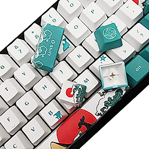 SDYZ Custom Keycaps-Keycaps 60 Percent, Suitable for GK61/GK64/RK61/Anne/GH60 /ALT61 Mechanical Keyboards, 71 Key Set, OEM Profile PBT Keycaps (Coral Sea Keycaps)