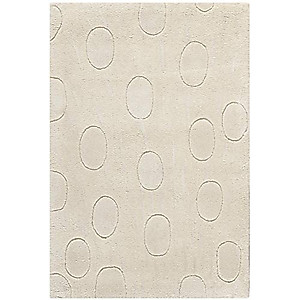 SAFAVIEH Soho Collection 2' x 3' White / White SOH323A Handmade Premium Wool Accent Rug