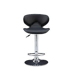 Powell Furniture Powell PU, Chrome/Black Barstool