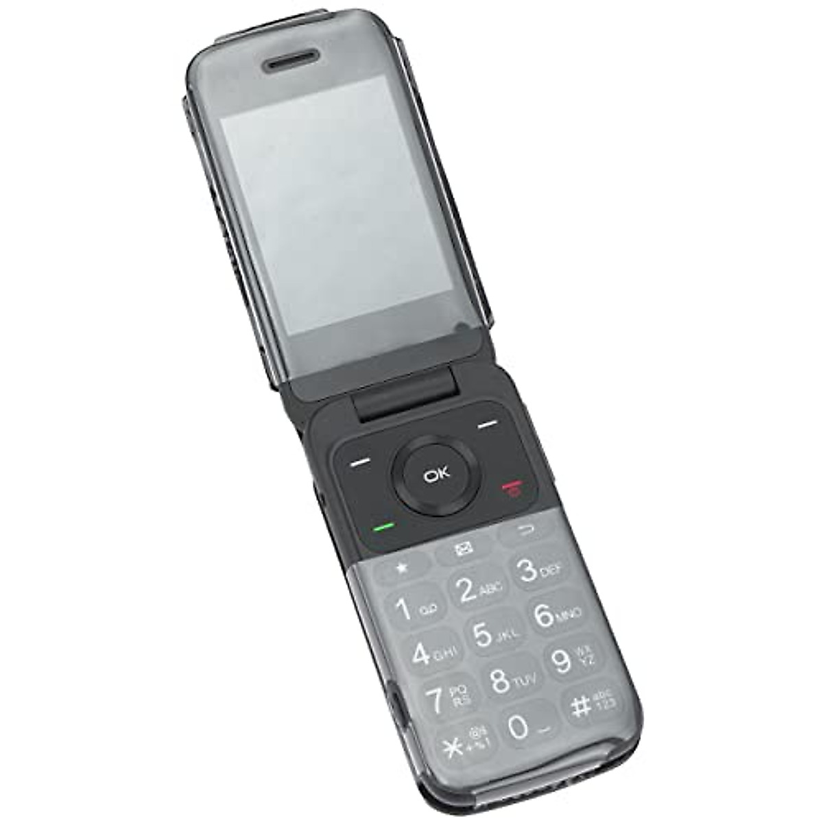 Case for Alcatel Go Flip 4 / TCL Flip Pro/TCL Classic Phone, Nakedcellphone [Black Vegan Leather] Form-Fit Cover with [Built-in Screen Protection] and [Metal Belt Clip]