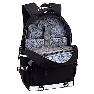 One Piece anime character Luffy fashion backpack equipped with USB interface casual large-capacity laptop backpack (F4-4)