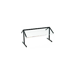 Carlisle FoodService Products Sneeze Guard with Aluminum Frame for Catering, Buffets, Restaurants, Plastic, 48 X 29.12 X 25.5 Inches, Black