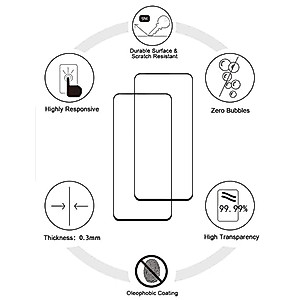 Compatible for Xiaomi Poco M4 Pro 4G Kickstand Case with Tempered Glass Screen Protector [2 Pieces], Hybrid Heavy Duty Armor Dual Layer Anti-Scratch Case Cover, Black