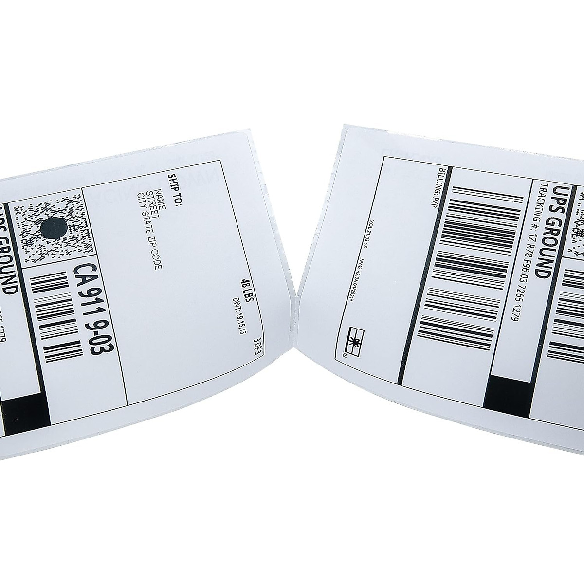 L LIKED 4000 Labels Fanfold 4" x 6" Direct Thermal Labels, with Perforated line for Thermal Printers - Compatible Zebra & Rollo Printer (4" x 6" - 4000 Labels)