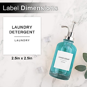 180 Minimalist Laundry Labels for Jars, Laundry Stickers for Containers, Cleaning for Laundry Room Spray Bottles and Household Organization, Waterproof and Easy to Stick and Peel