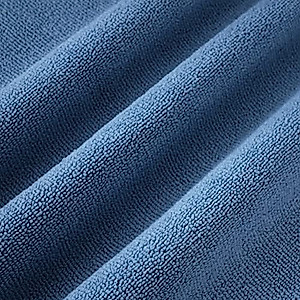 POLYTE Microfiber Cleaning Towel (16x16, 12 Pack Professional, Blue,Camel,Gray)