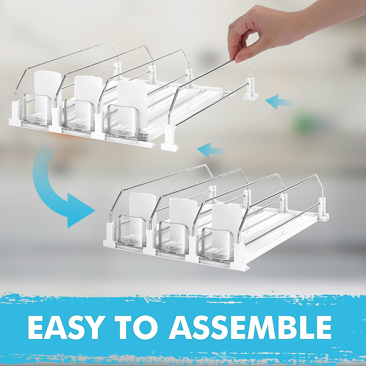 BingoHive Automatic Soda Can Organizer for Refrigerator Can Dispenser for Beer Soda Seltzer Drink Pop Can Holder Self-Pushing Drink Organizer for Fridge Storage 12 cans of 11.15oz 12oz 16oz 16.9oz