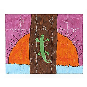 Hygloss Products - Blank Puzzle for Decorating, Art Activity, Use This Jigsaw As Party Favors, DIY Invites and More - White, Sturdy - 10.25 x 13.25 Inches, 20 Pieces, 12 Puzzles