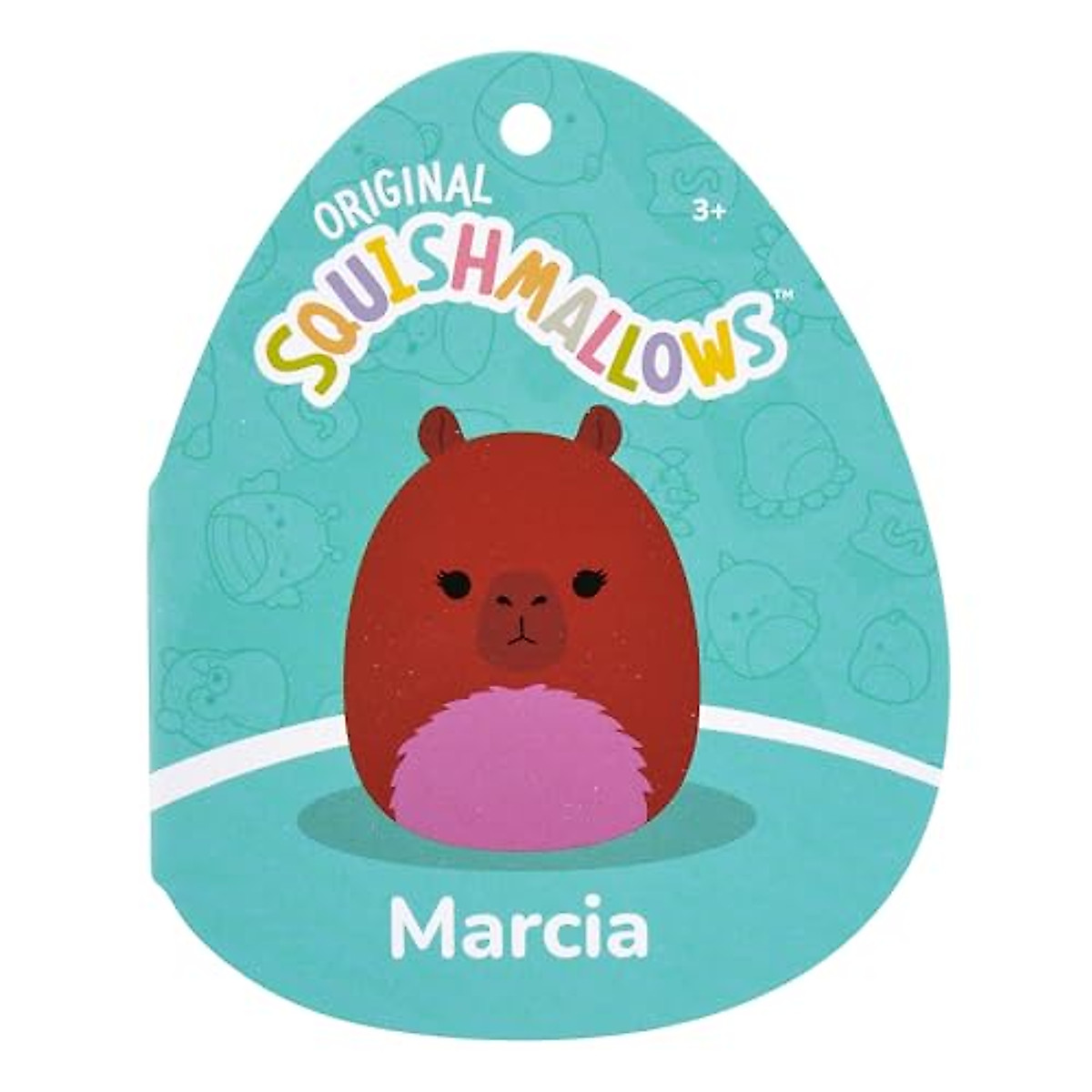 Squishmallows Original 8-Inch Marcia Maroon Capybara - Official Jazwares Plush (Little)
