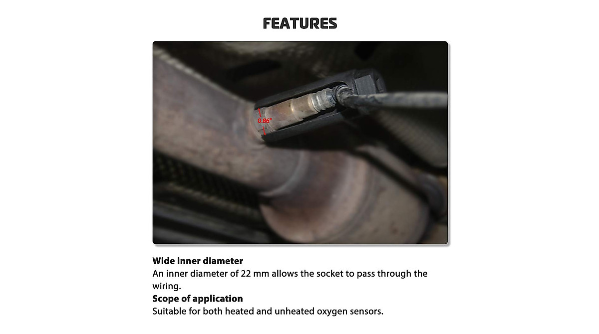 Oxygen Sensor Socket for All Vehicles - Durable & Effective
