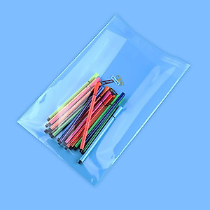 iMailer - 100 Count - 9" x 12" Cellophane Bags Self Adhesive - Clear Cello Resealable Plastic Poly Bags for A4, Letter Sized Documents, Plastic Sleeves, Clothing