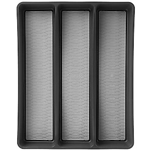 Copco Basics 3 Compartment Organizer, Charcoal Gray/Light Gray