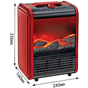 VOMKR Large Electric Stove Fires Freestanding, 1500W Freestanding Indoor Electric Fireplace with Thermostat Control Portable Freestanding Fireplace